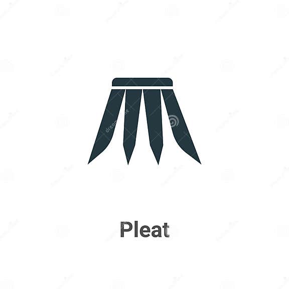 Pleat Vector Icon On White Background Flat Vector Pleat Icon Symbol