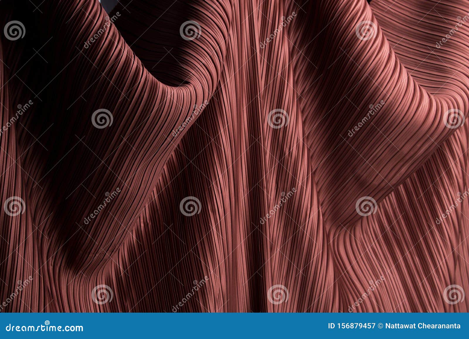 Pleated fabric drape stock image. Image of decorative - 156879457