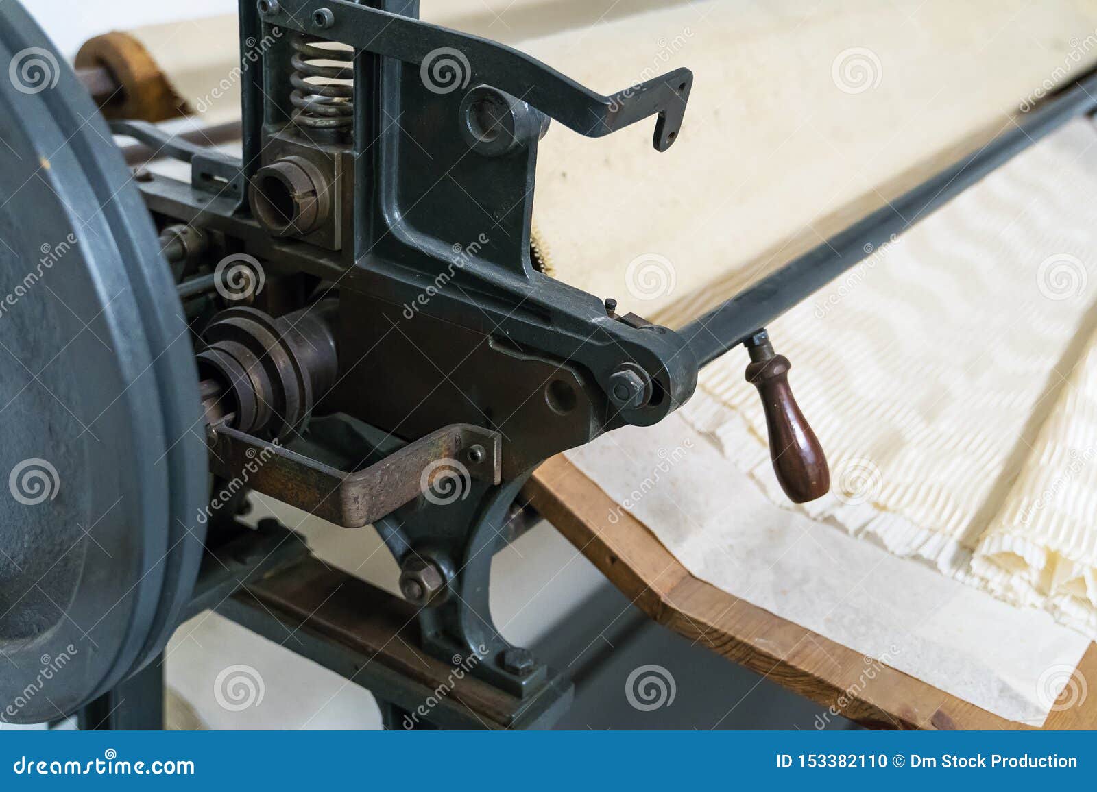 Pleating machine. stock photo. Image of cotton, fabric - 153382110
