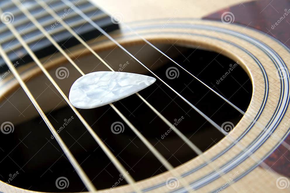 Plectrum on strings stock photo. Image of brass, musical - 32637518