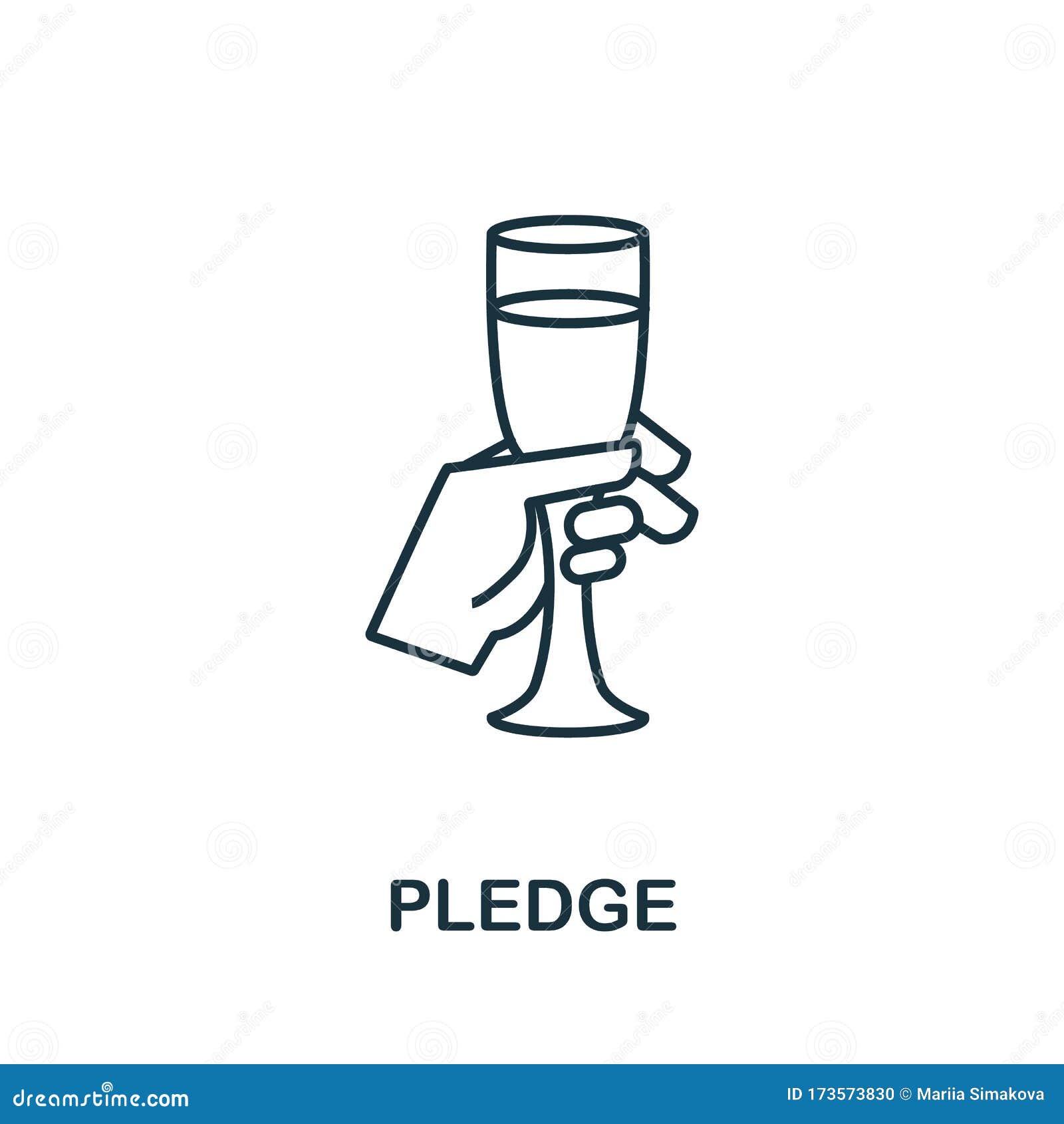 Pledge Icon from Party Collection. Simple Line Element Pledge for ...