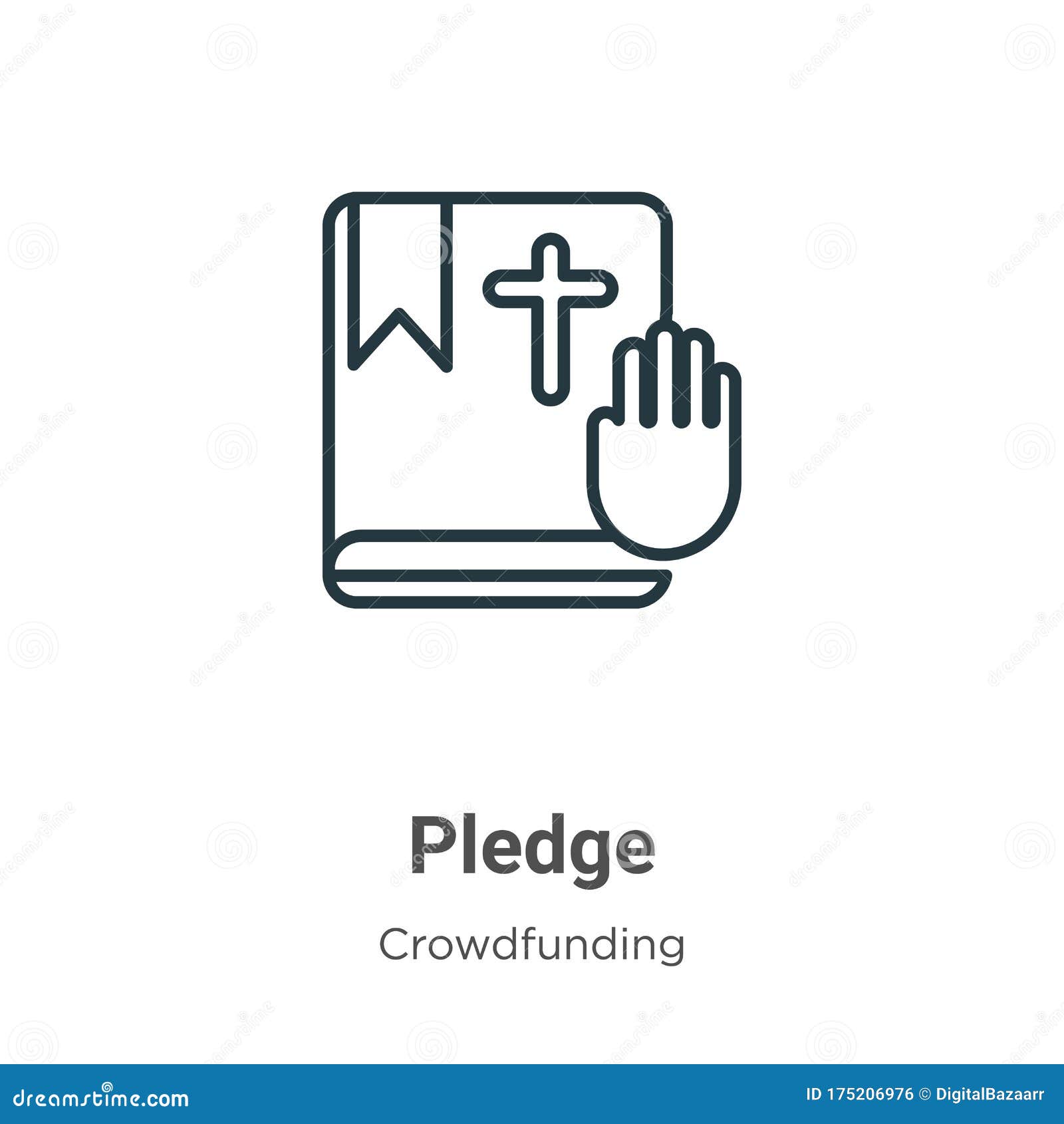 Pledge Outline Vector Icon. Thin Line Black Pledge Icon, Flat Vector ... Pledge Outline Vector Icon. Thin Line Black Pledge Icon, Flat Vector ...