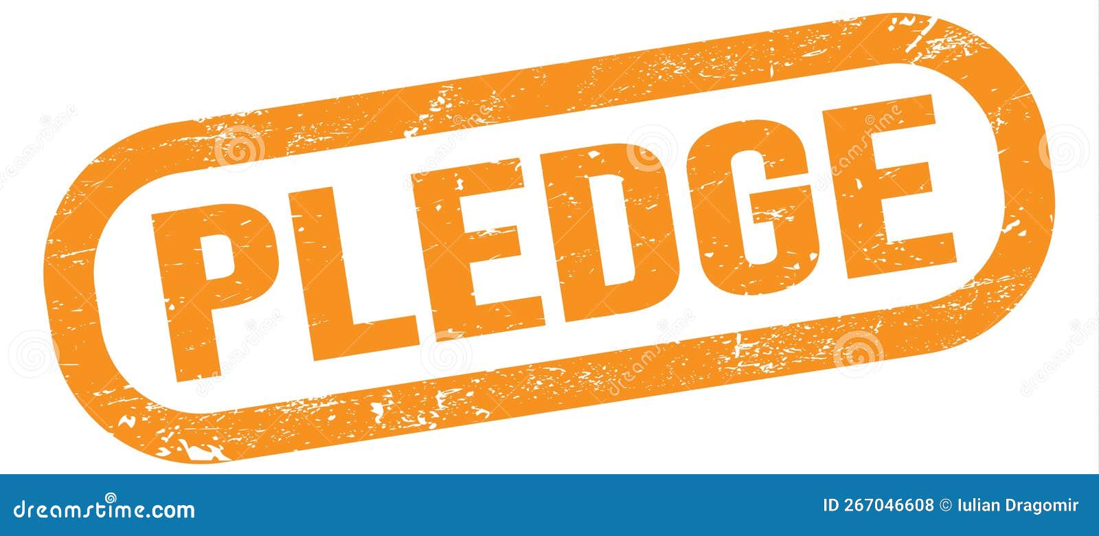 PLEDGE, Text on Orange Rectangle Stamp Sign Stock Illustration ... PLEDGE, Text on Orange Rectangle Stamp Sign Stock Illustration ...