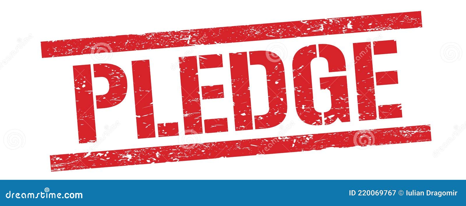 PLEDGE Text On Red Grungy Lines Stamp Stock Photo | CartoonDealer.com ...