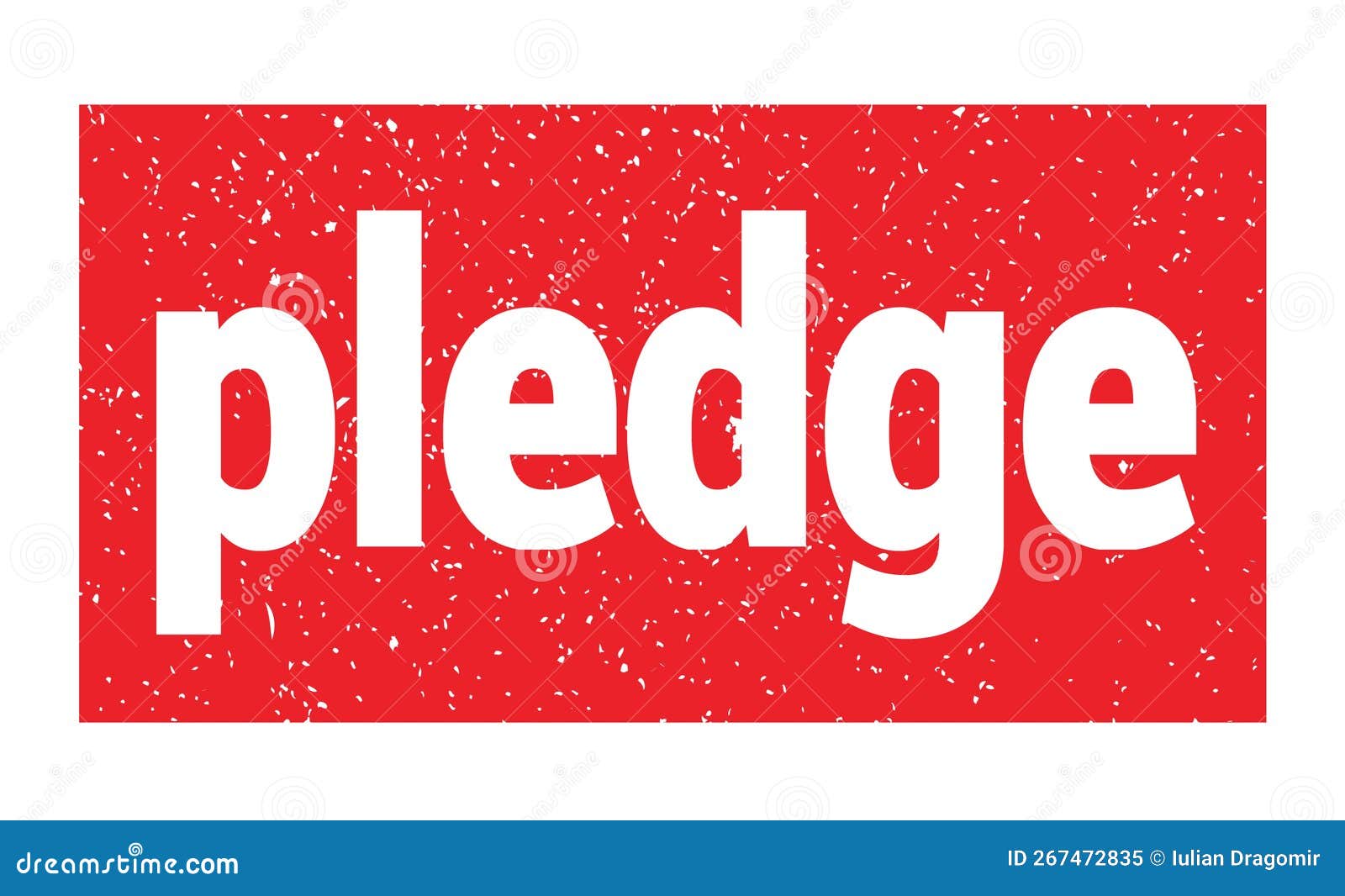 Pledge Text Written on Red Stamp Sign Stock Illustration - Illustration ...