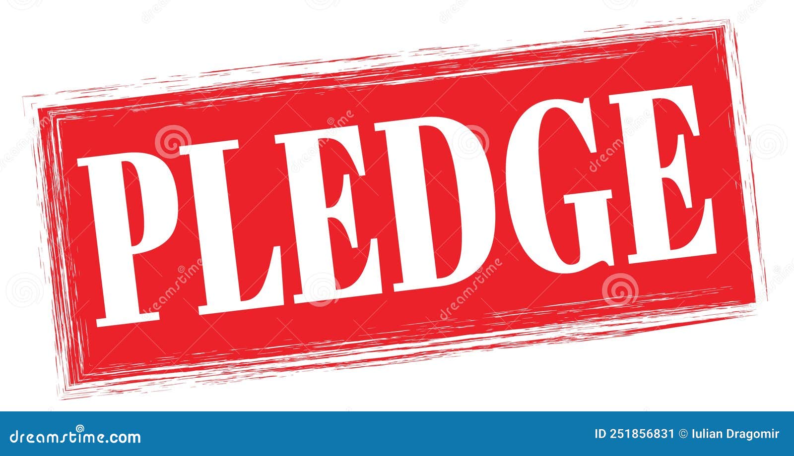 PLEDGE Text Written on Red Stamp Sign Stock Image - Image of sign, icon ...