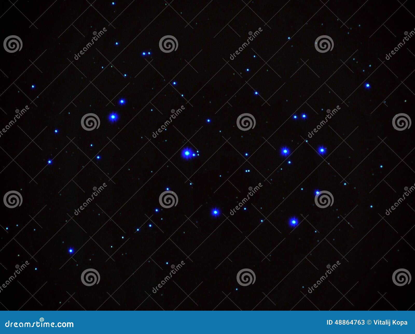 Universe Stars, Pleiades Opern Cluster M45 in Night Sky Stock Image ...