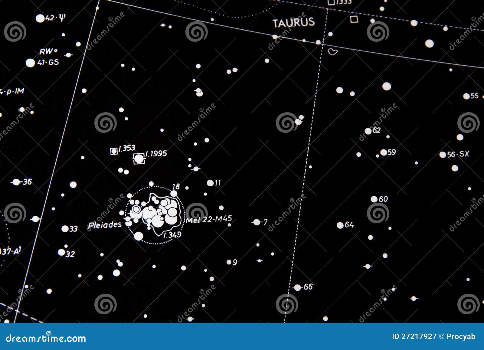 Pleiades Constellation Map