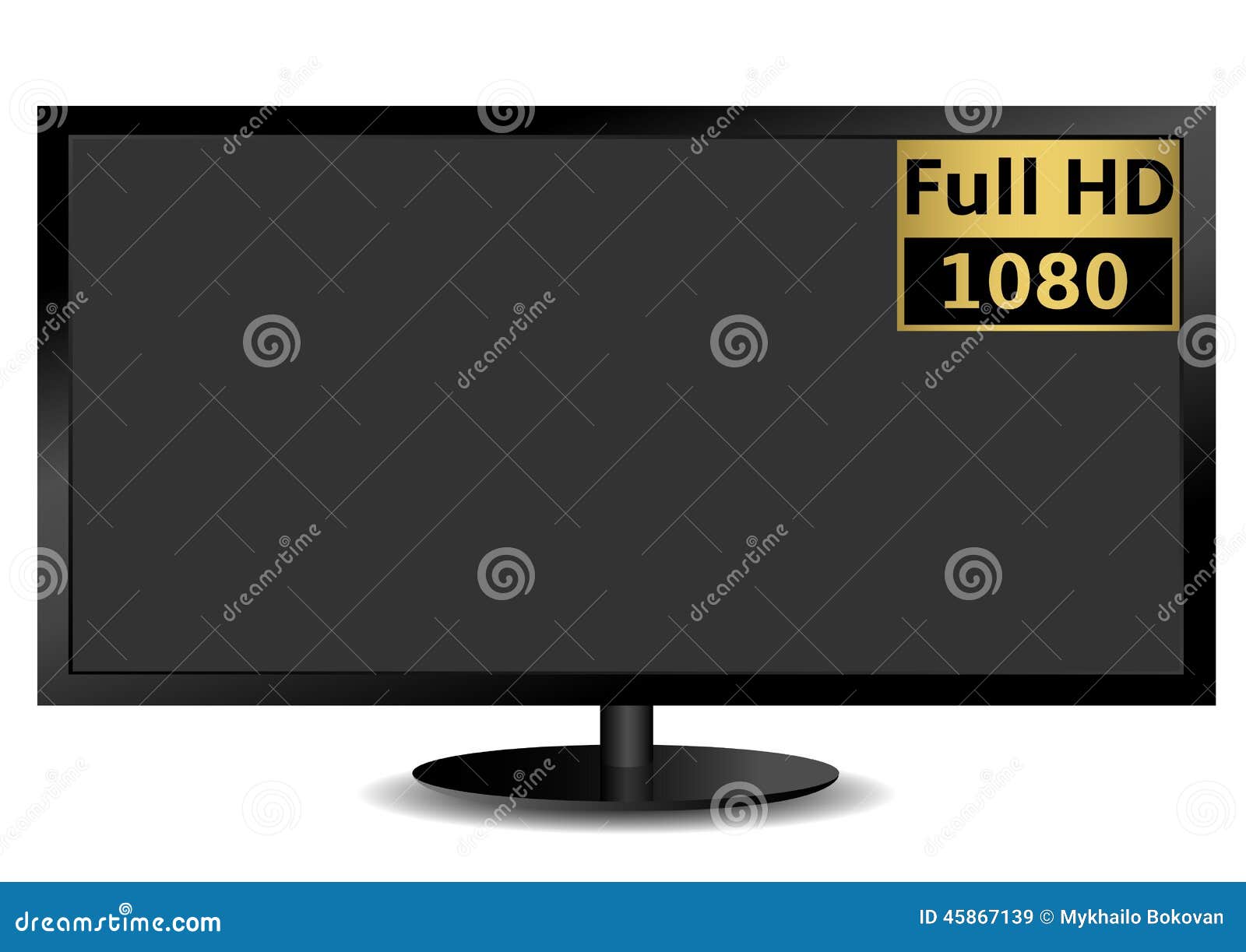 Plein HD illustration de vecteur. Illustration du électronique - 45867139