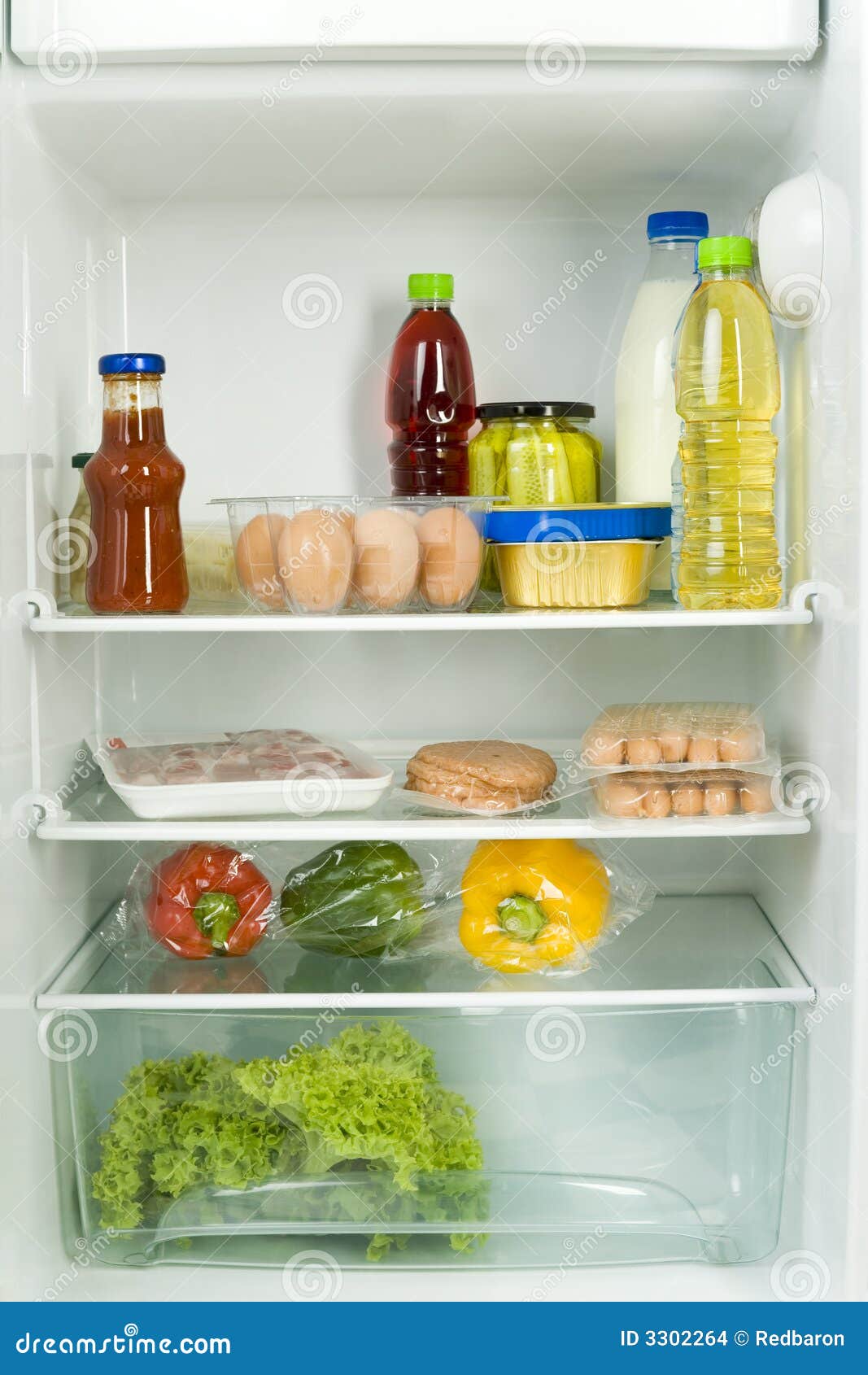 Plein réfrigérateur. photo stock. Image du meubles, normal - 3302264