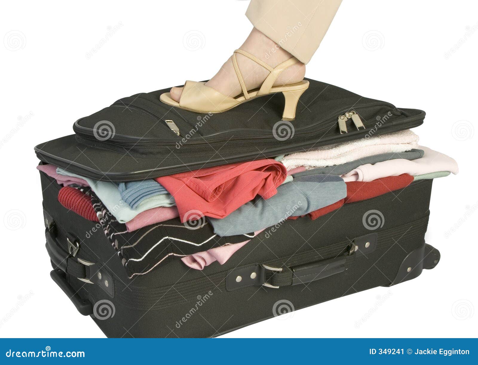 Pleine valise image stock. Image du vacances, patte, emballage - 349241