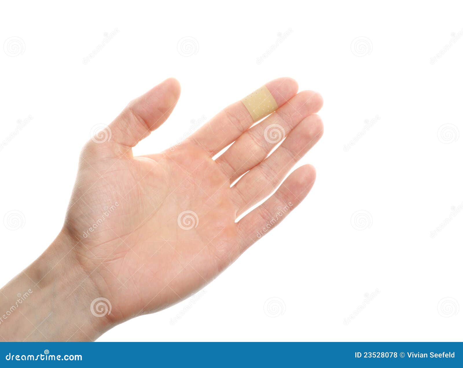 Pleister op vinger stock foto. Image of band, eerst, vinger - 23528078