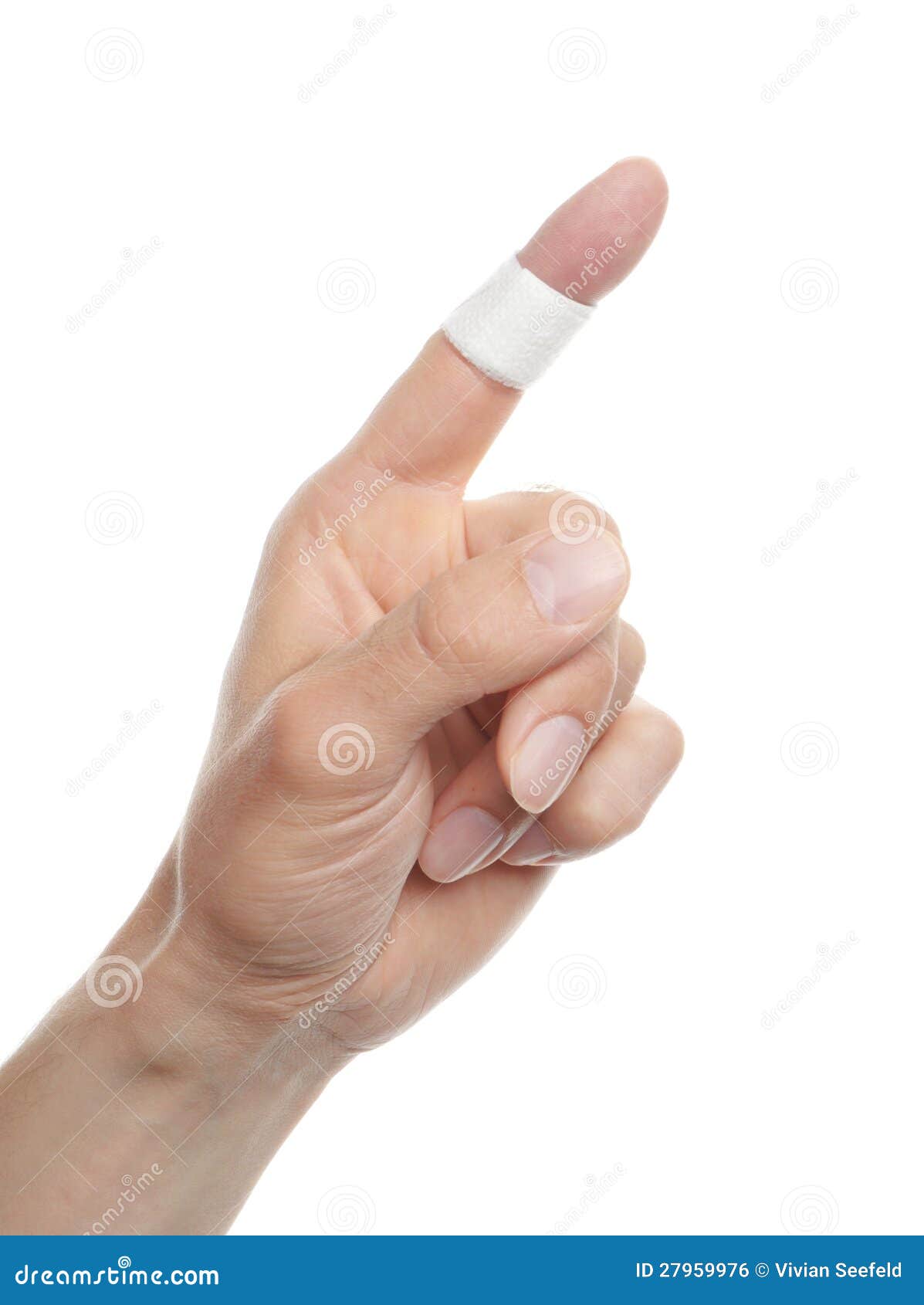 Pleister op vinger stock foto. Image of pleister, verwond - 27959976