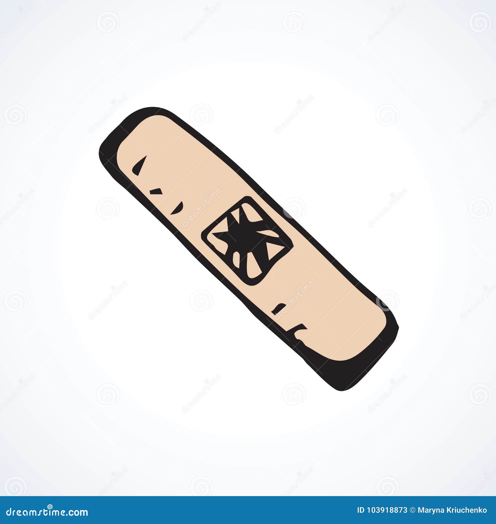 Pleister Vector tekening vector illustratie. Illustration of heel ...