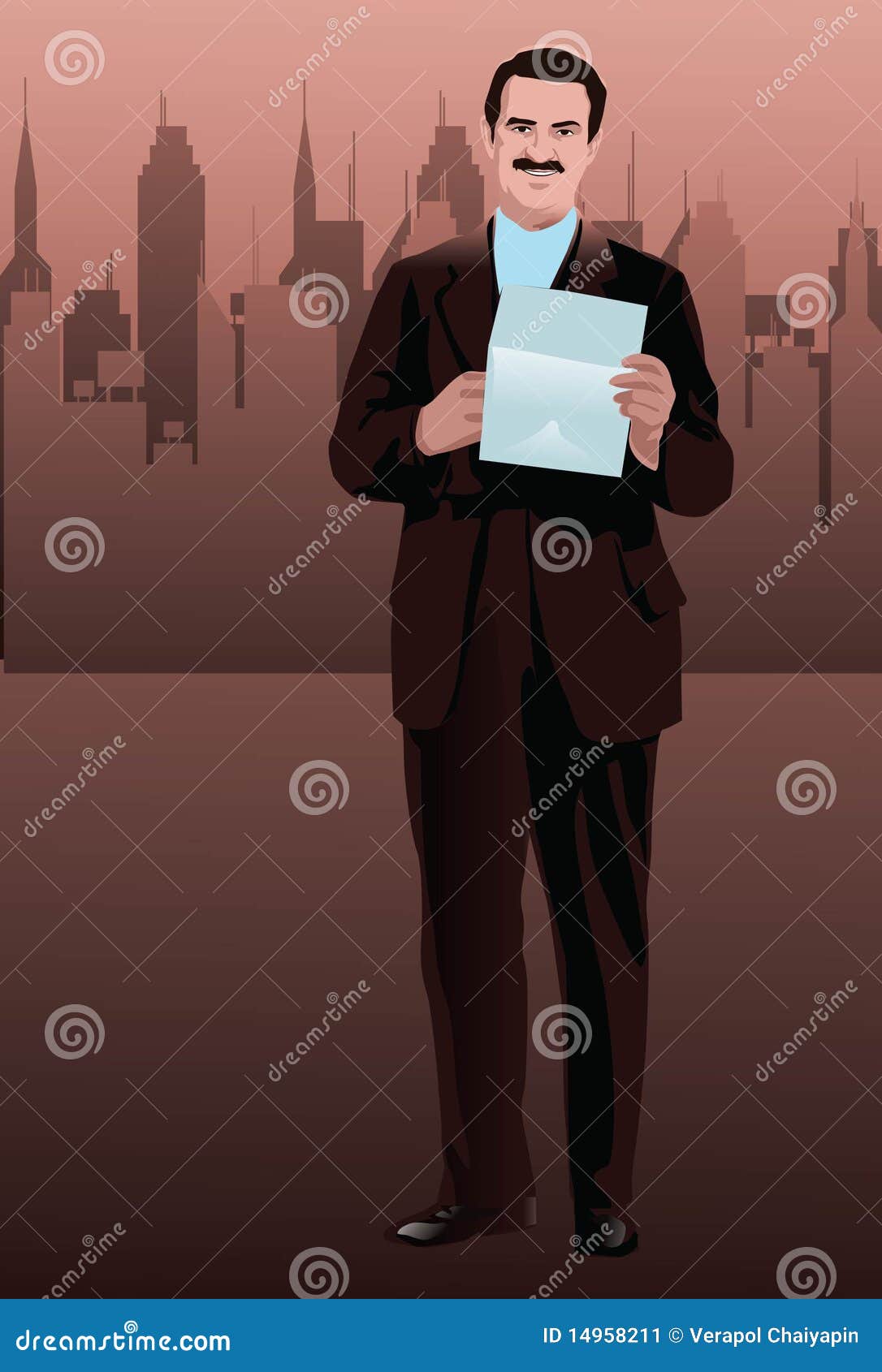 Pleito stock de ilustración. Ilustración de vendedor - 14958211