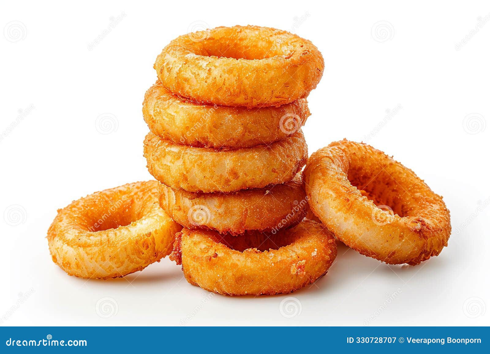 Plentiful Stack of Golden Onion Rings, Crispy and Delightful, Against ...