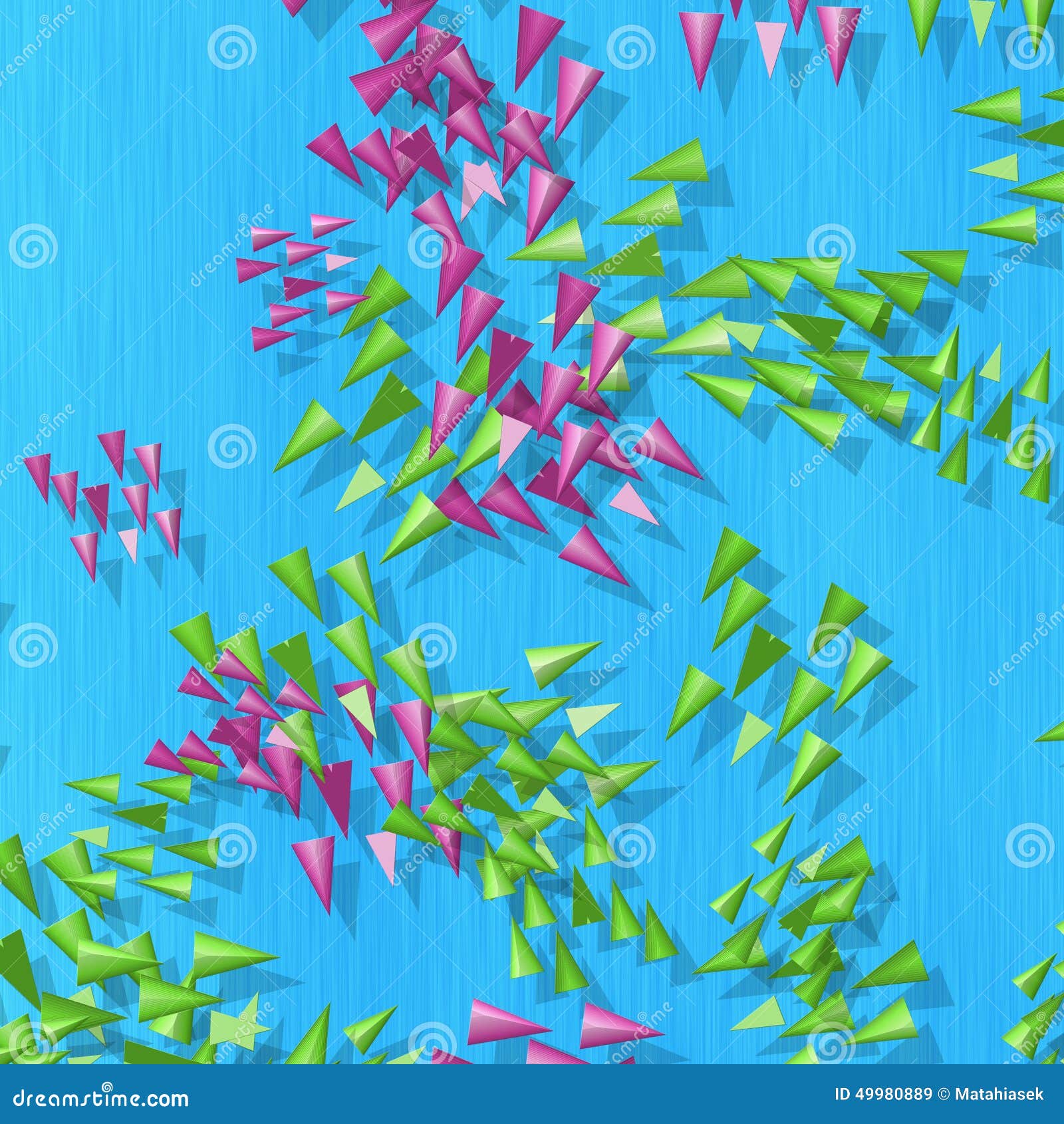 Plenty of Colored Spikes Scattered on Blue Background Stock ...