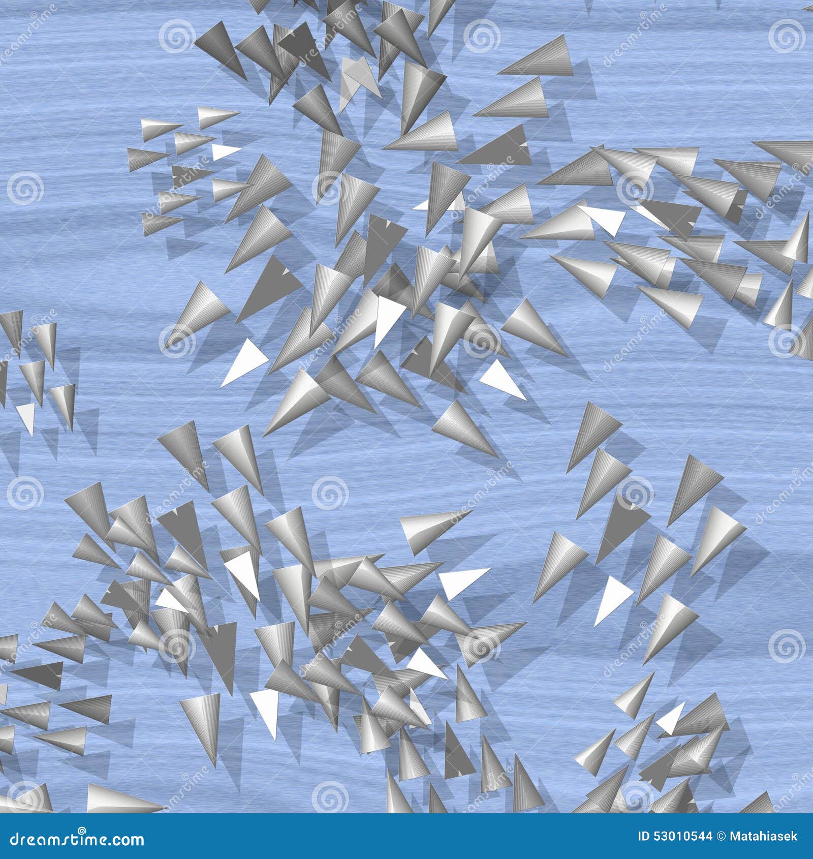 Plenty Of Colored Spikes Scattered On Blue Background Stock Image ...