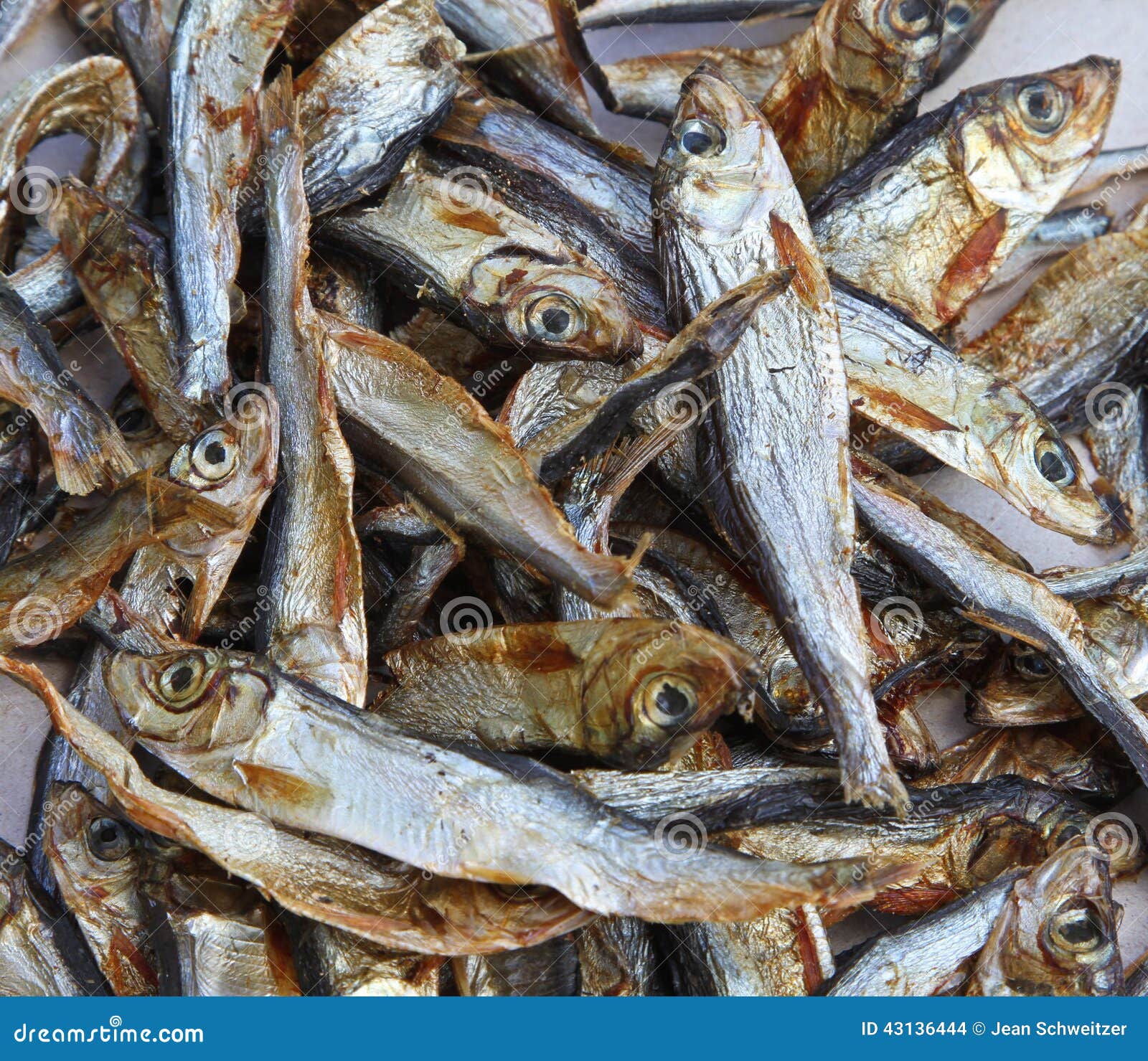 Plenty of Small Dried Fishes Stock Photo - Image of sardine, animal ...