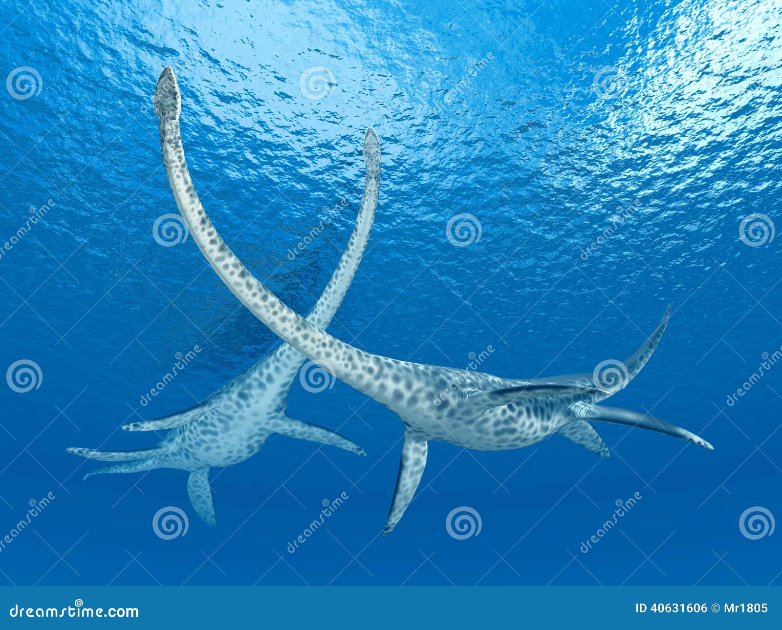Plesiosaur Styxosaurus stock illustration. Illustration of extinct ...