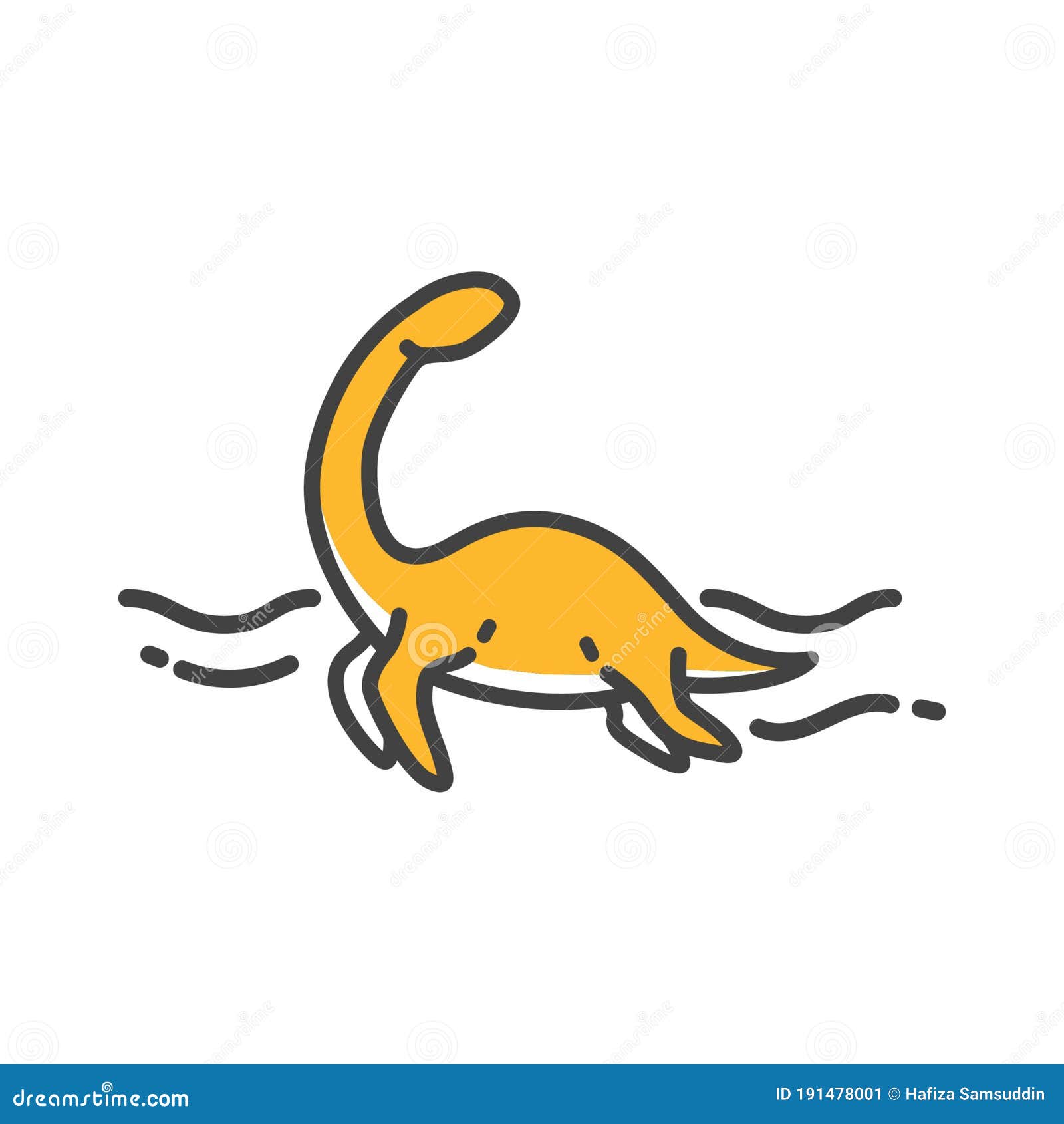 Plesiosaur. Vector Illustration Decorative Design Stock Vector ...