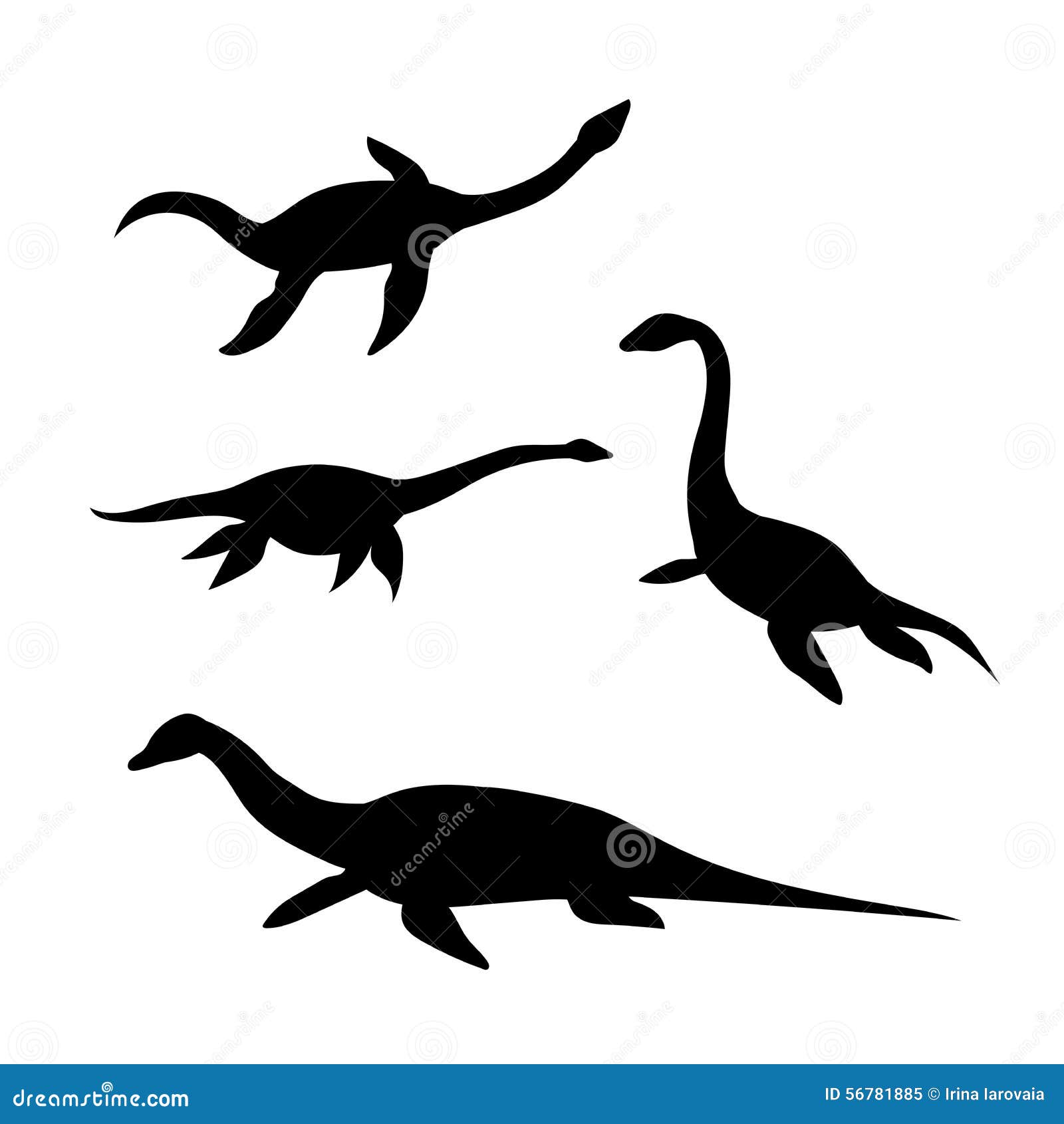 Plesiosaur Icon Vector From Dinosaur Concept. Thin Line Illustration Of ...