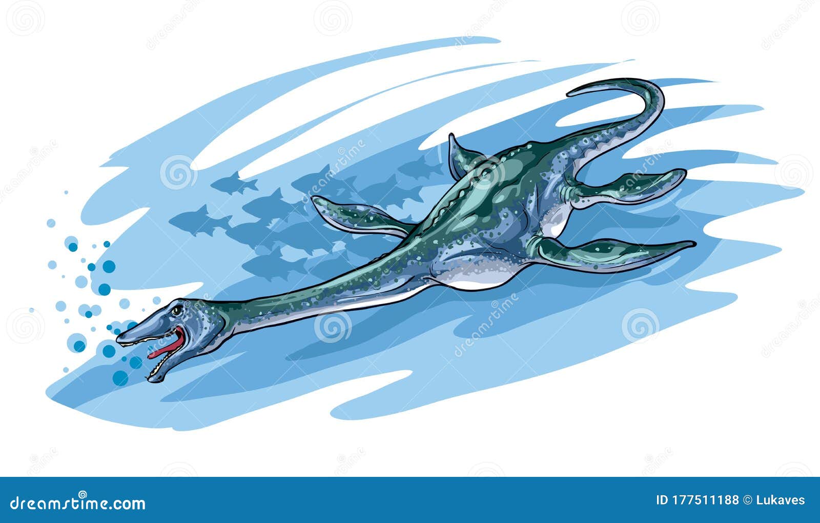 Plesiosaurus Reptile Tail Stock Image | CartoonDealer.com #161731231