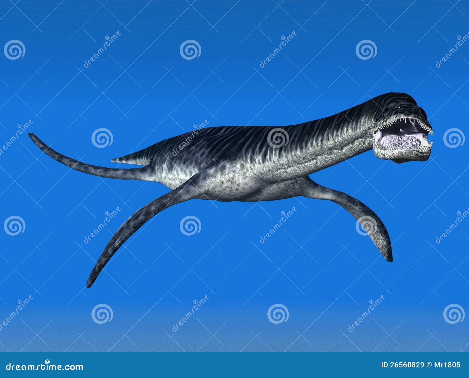 Plesiosaurus stock illustration. Illustration of huge - 26560829