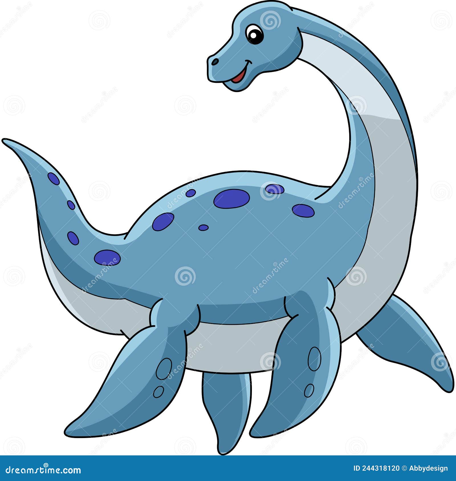 Plesiosaurs Dinosaur Cartoon Character | CartoonDealer.com #247383097