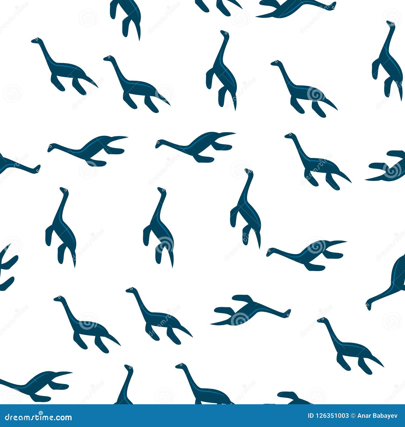 Plesiosaurus Icon in Pattern Style. One of Dinosaurus Collection Icon ...
