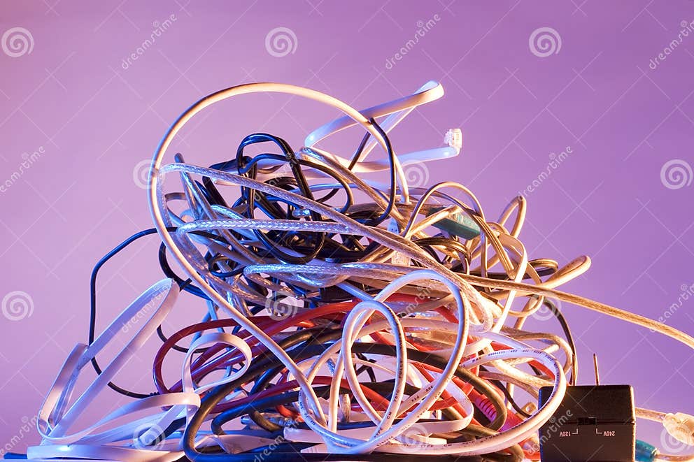 Plethora of plugs stock photo. Image of electrical, knot - 926608