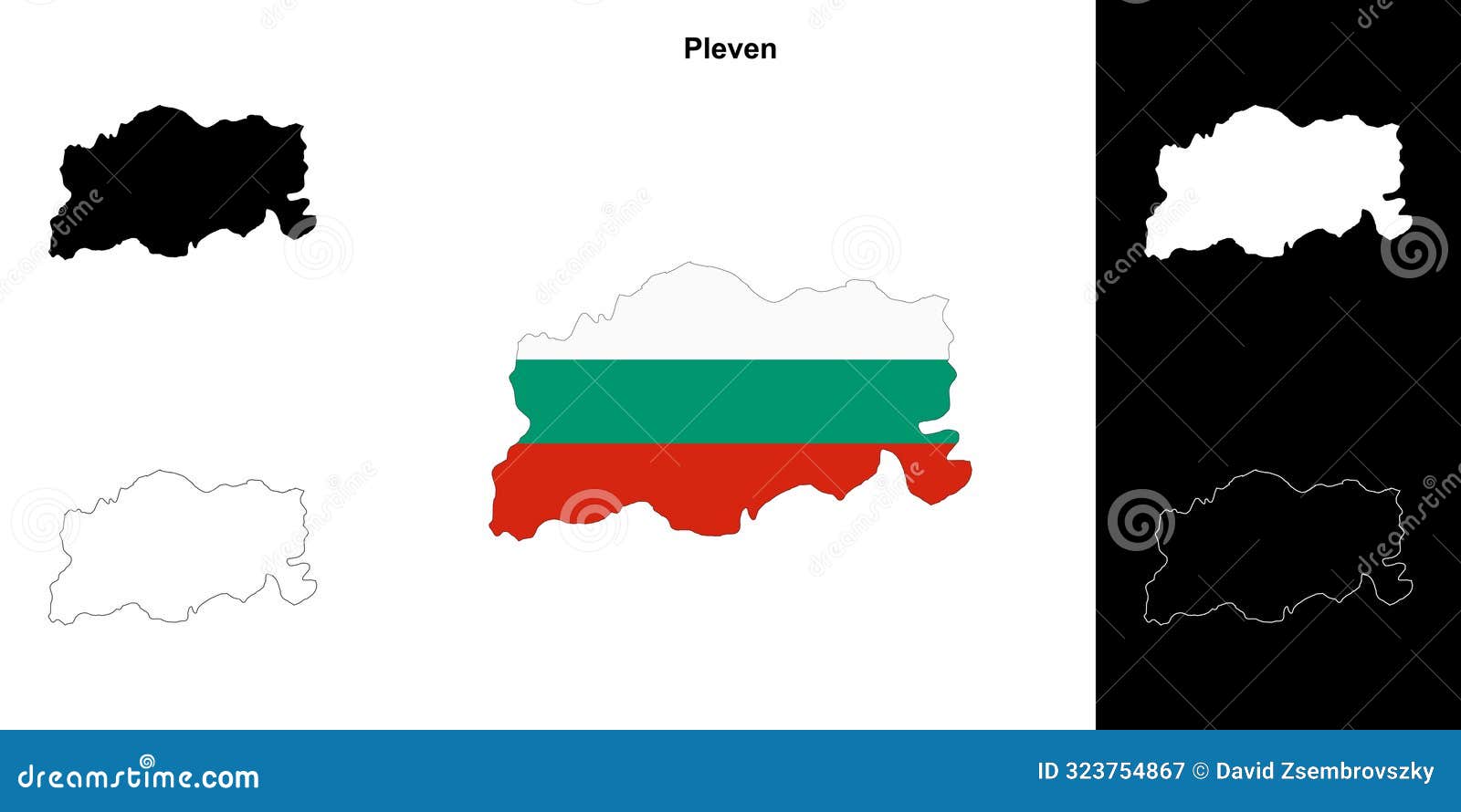 Pleven Outline Map Cartoon Vector | CartoonDealer.com #323754867