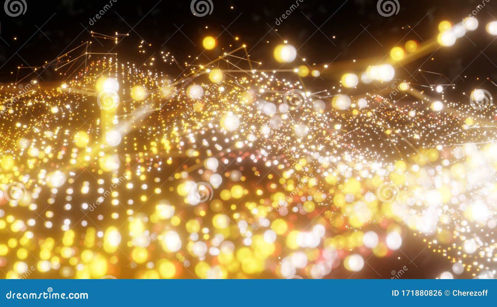 Plexus of Abstract Glow Dots Stock Illustration - Illustration of ...