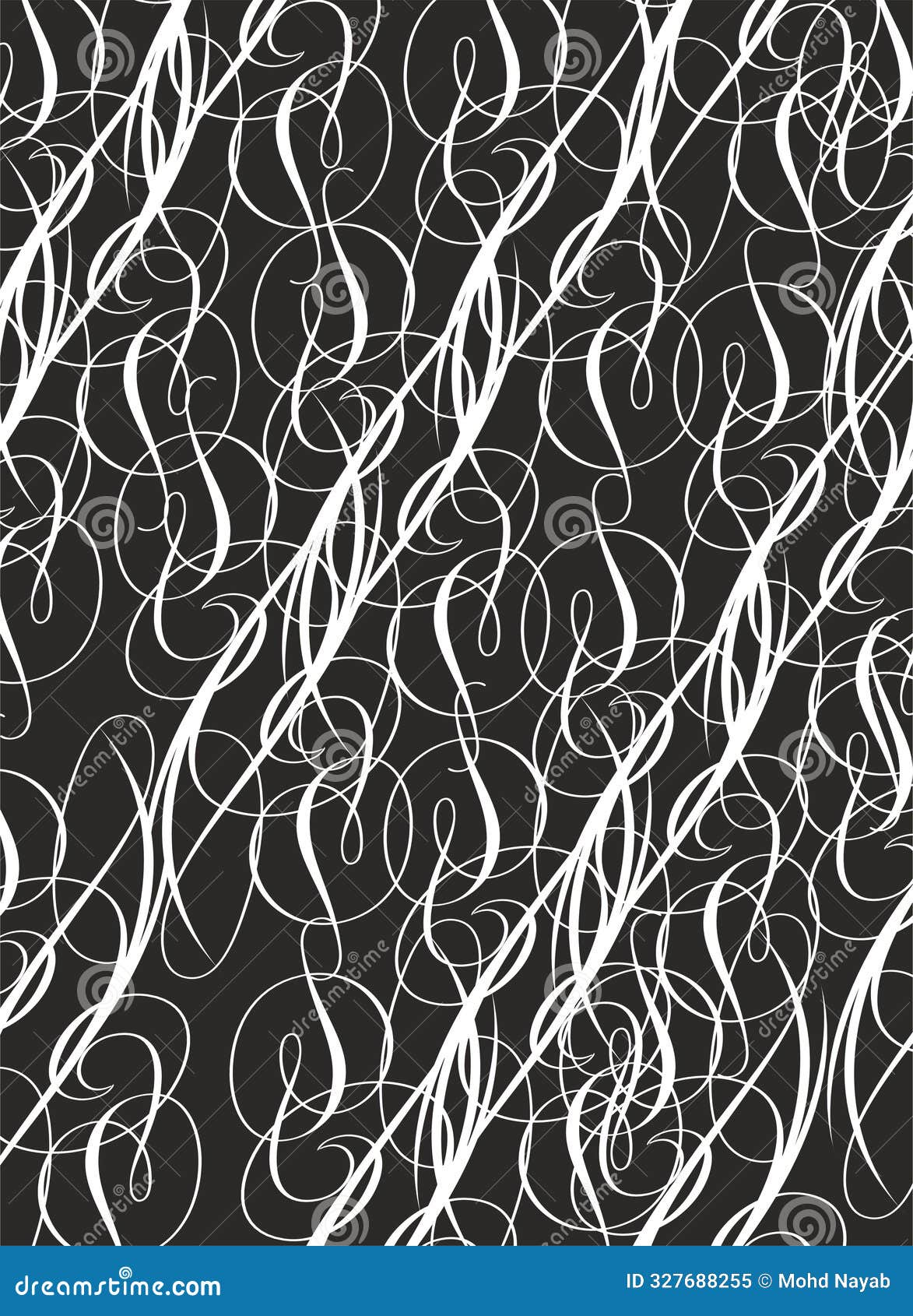 Plexus Black and White Background. Abstract Seamless Pattern with ...