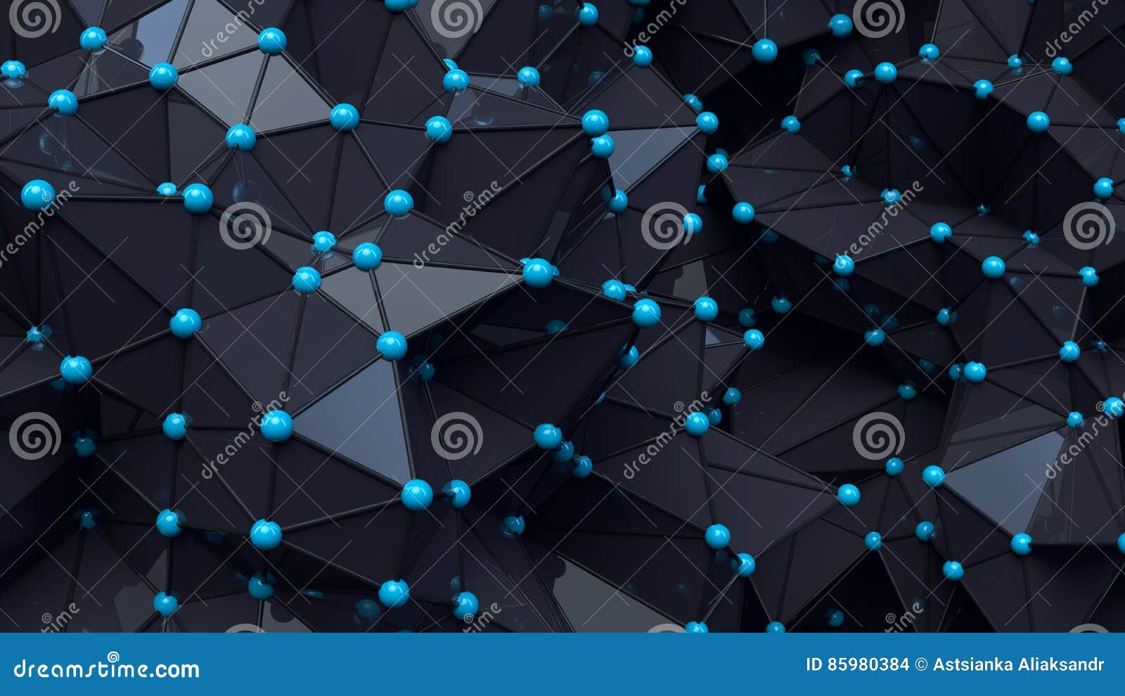 Plexus Effect, 3D Rendering, Illustration Stock Illustration ...