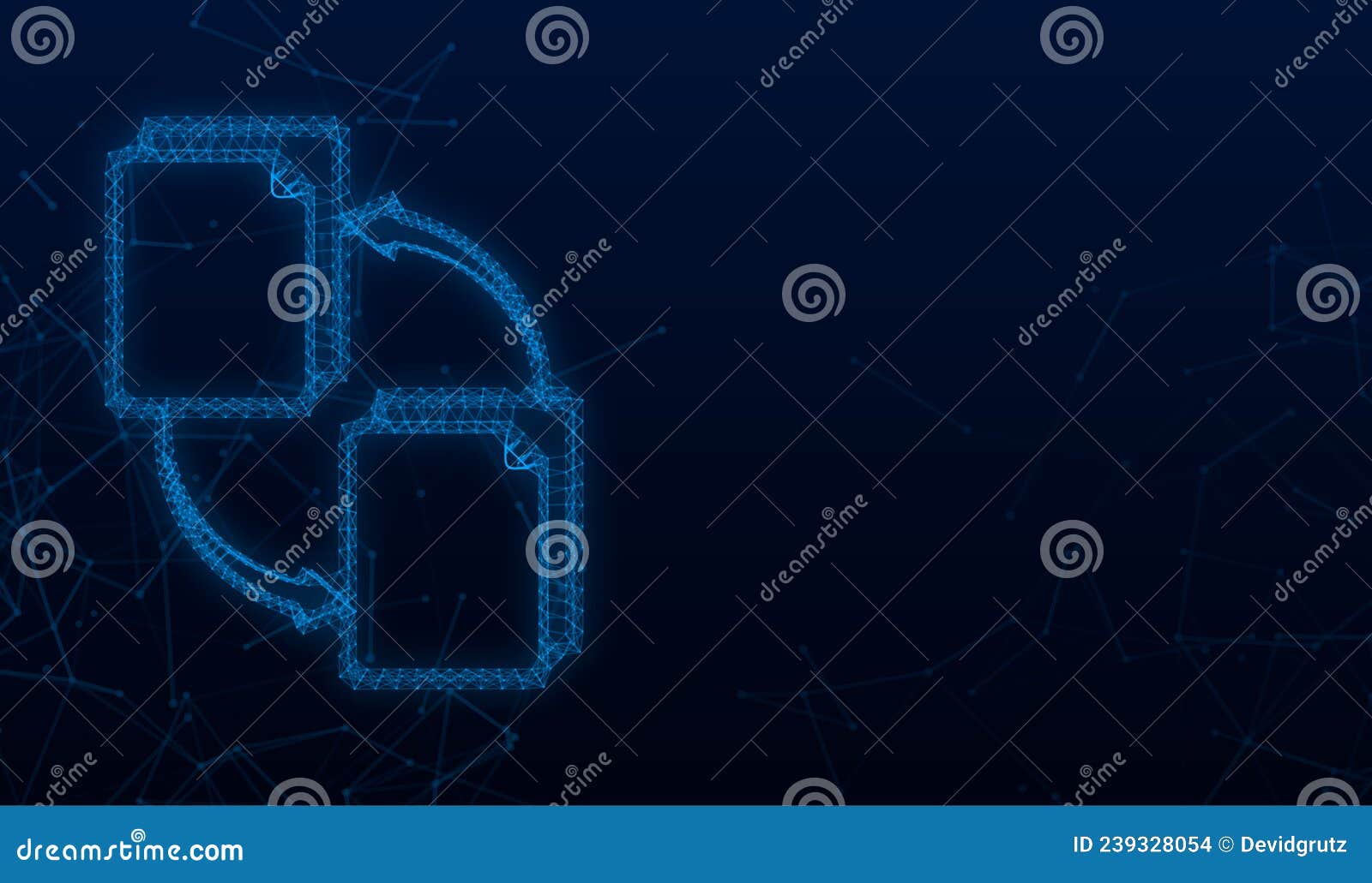 Plexus Icon with File Exchange. Flat Digital Vector Illustration. Cloud ...