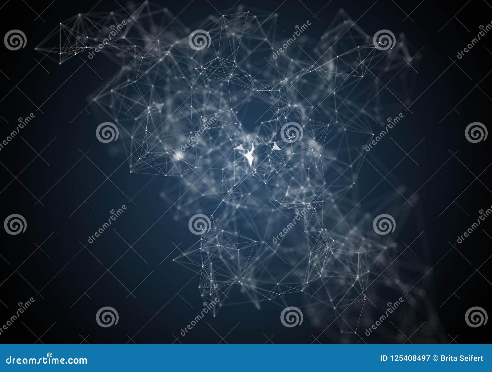 Plexus Lines, Dots and Light Beams with Light Points. Abstract ...