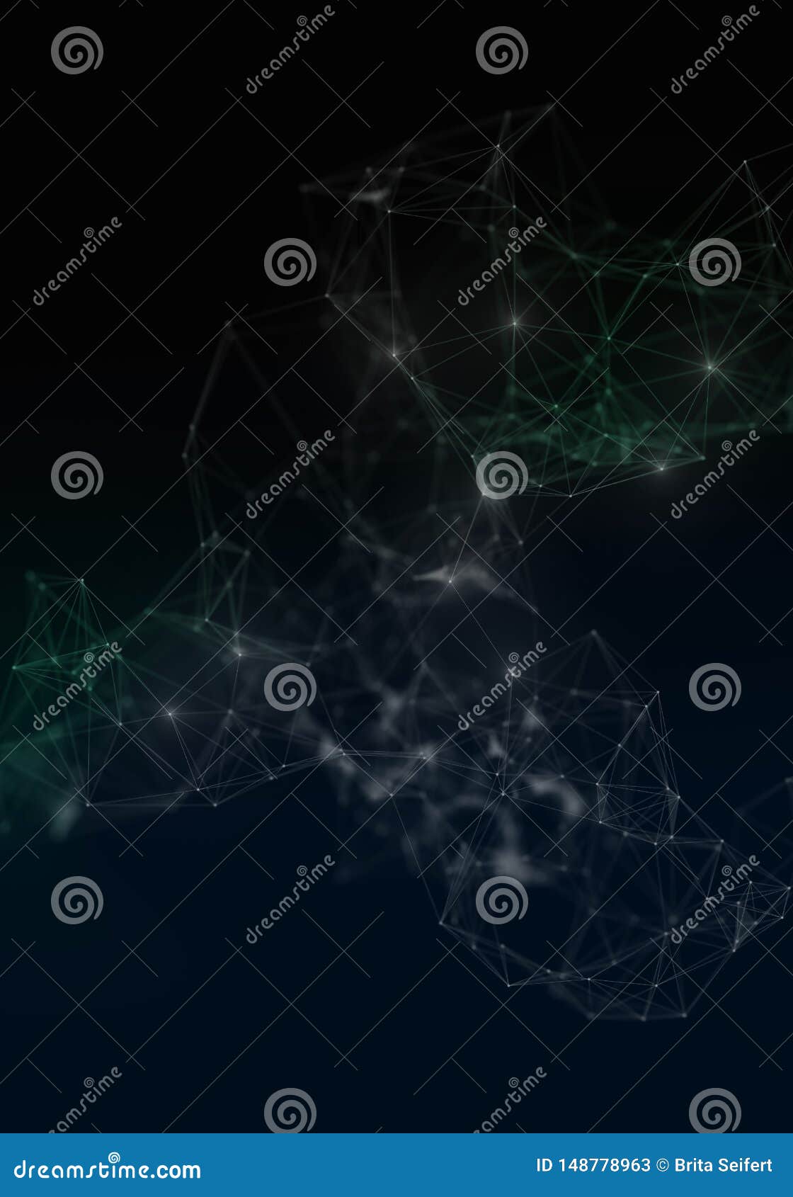 Plexus Lines, Dots and Light Beams with Light Points. Abstract ...