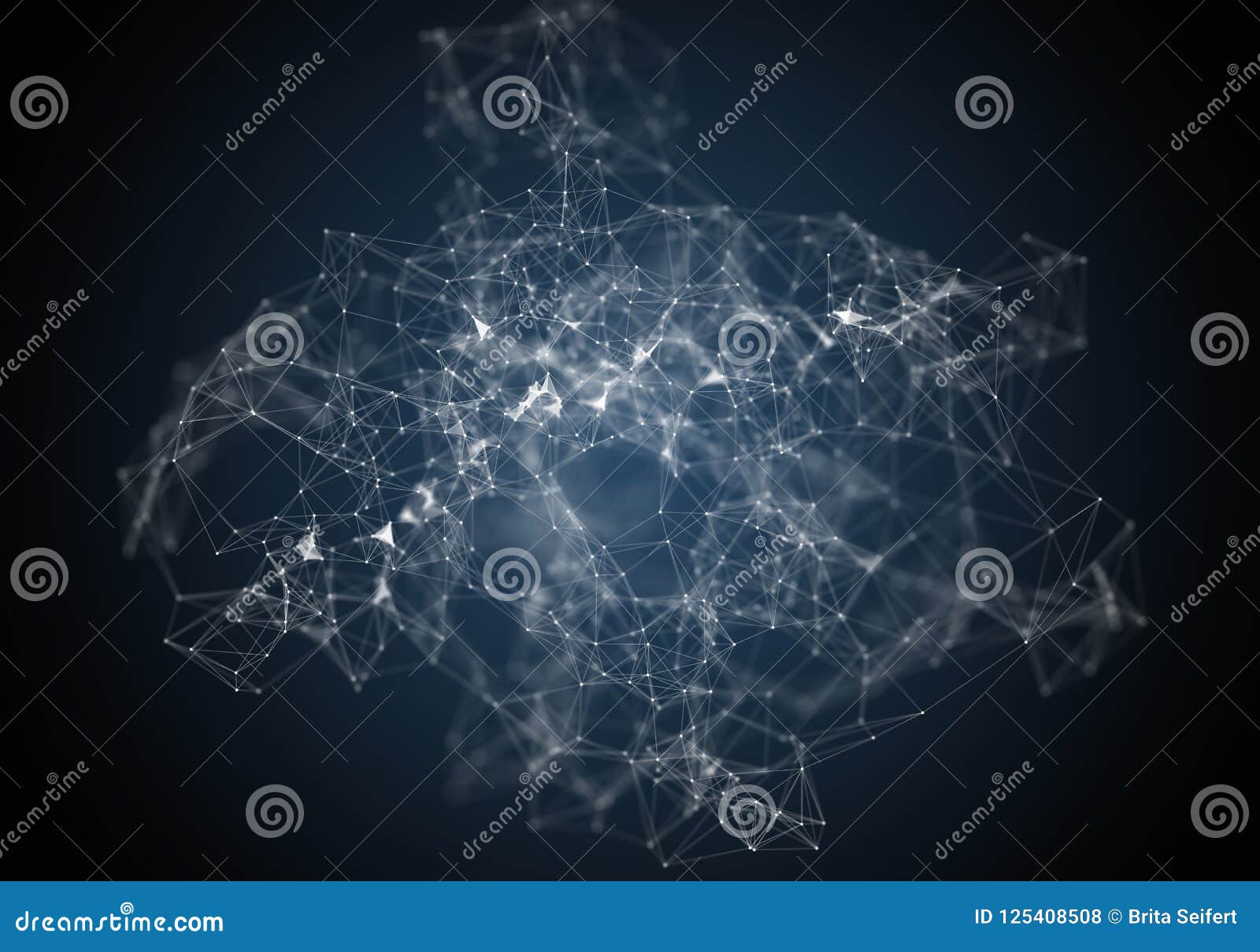 Plexus Lines, Dots and Light Beams with Light Points. Abstract ...