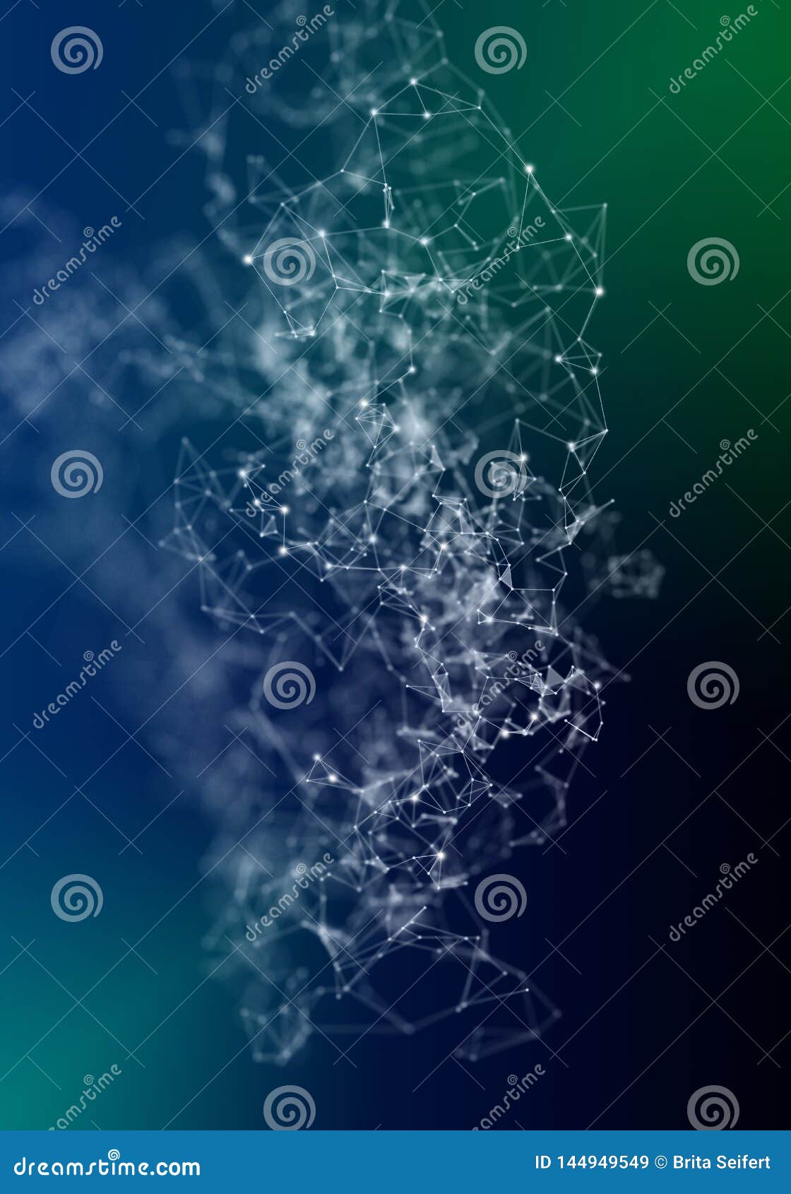 Plexus Lines, Dots and Light Beams with Light Points. Abstract ...