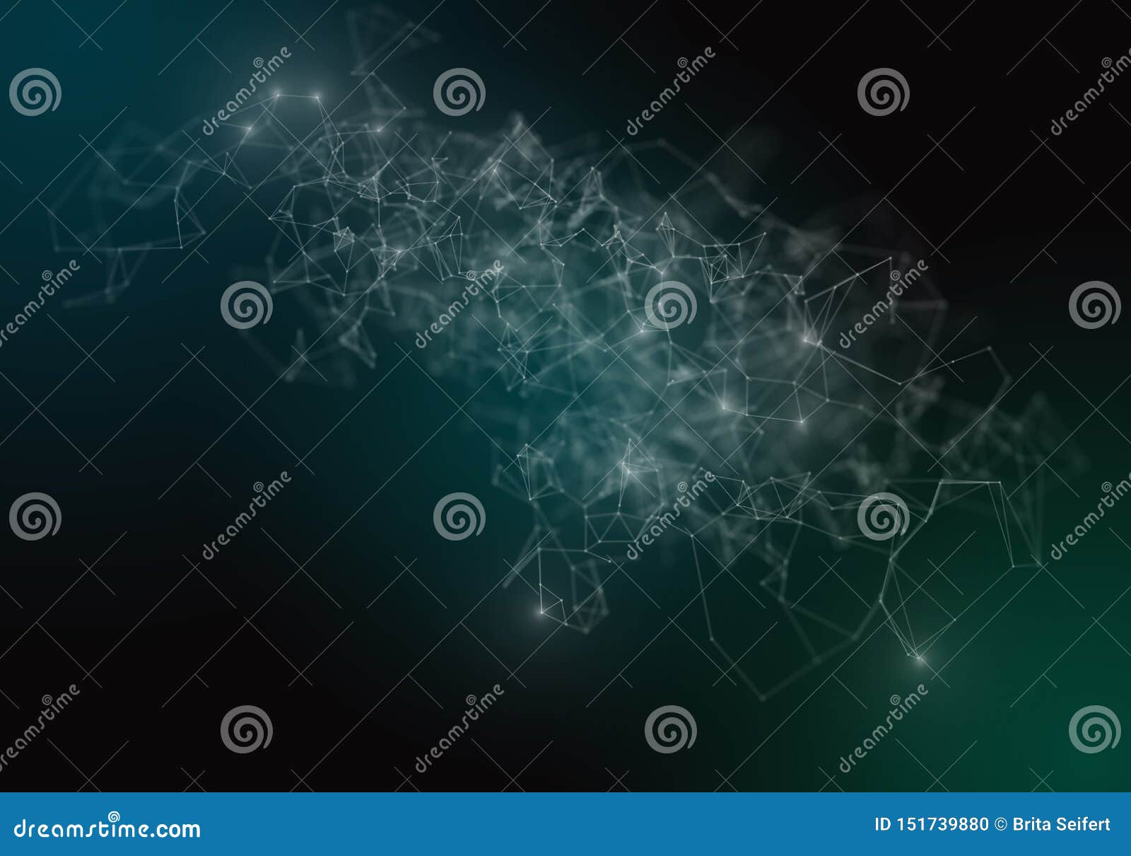 Plexus Lines, Dots and Light Beams with Light Points. Abstract ...