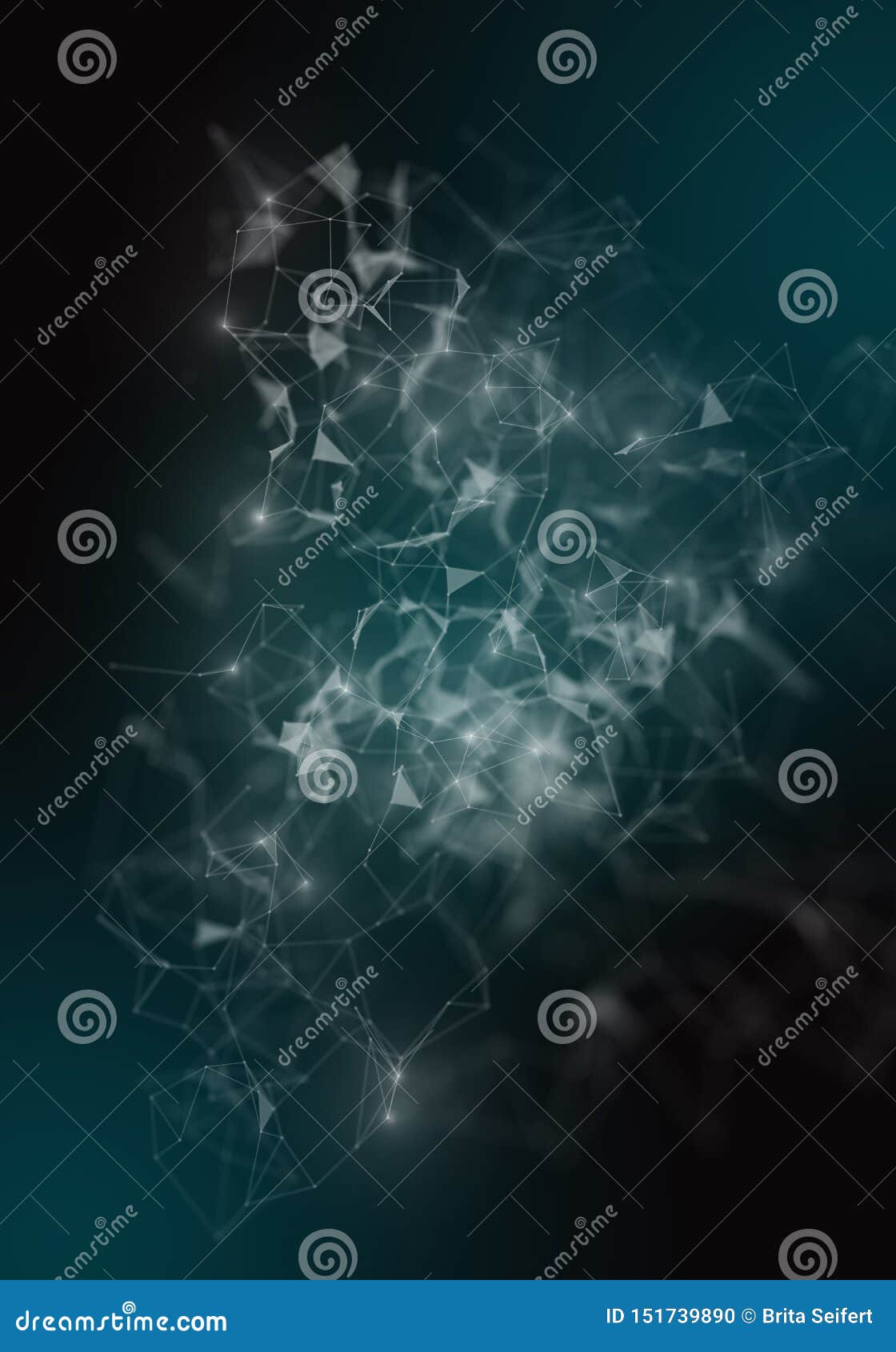 Plexus Lines, Dots and Light Beams with Light Points. Abstract ...