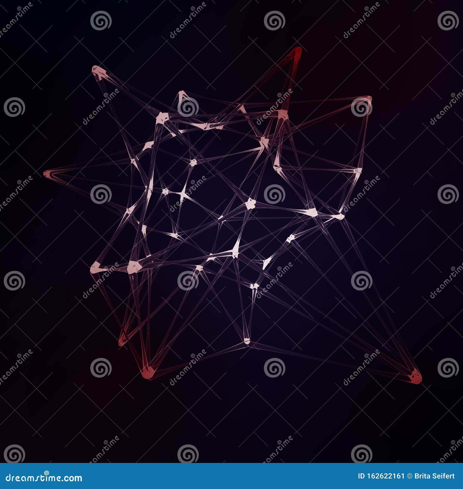 Plexus Lines, Dots and Light Beams with Light Points. Abstract ...