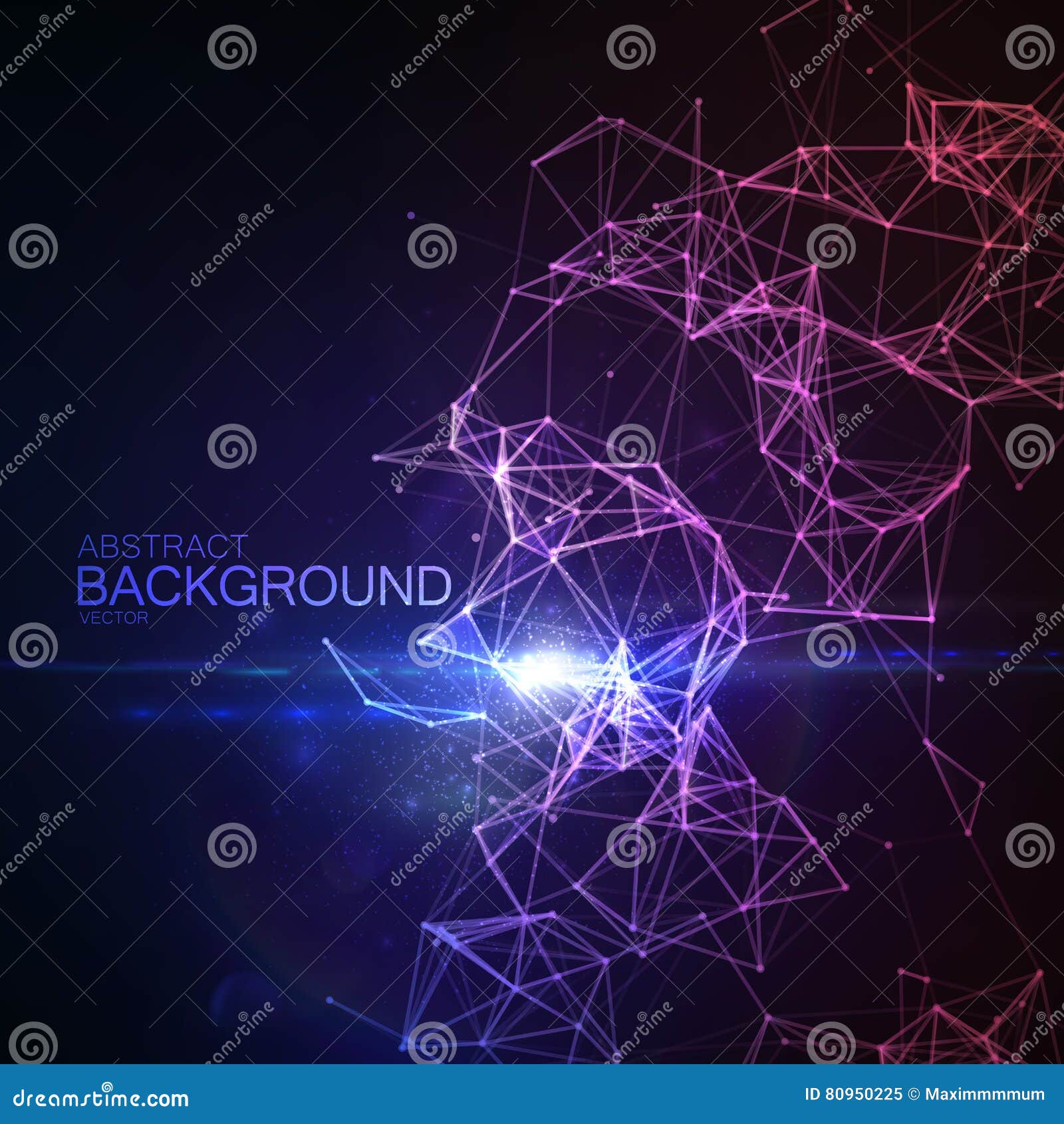 Plexus Lines and Particles Background. Stock Vector - Illustration of ...