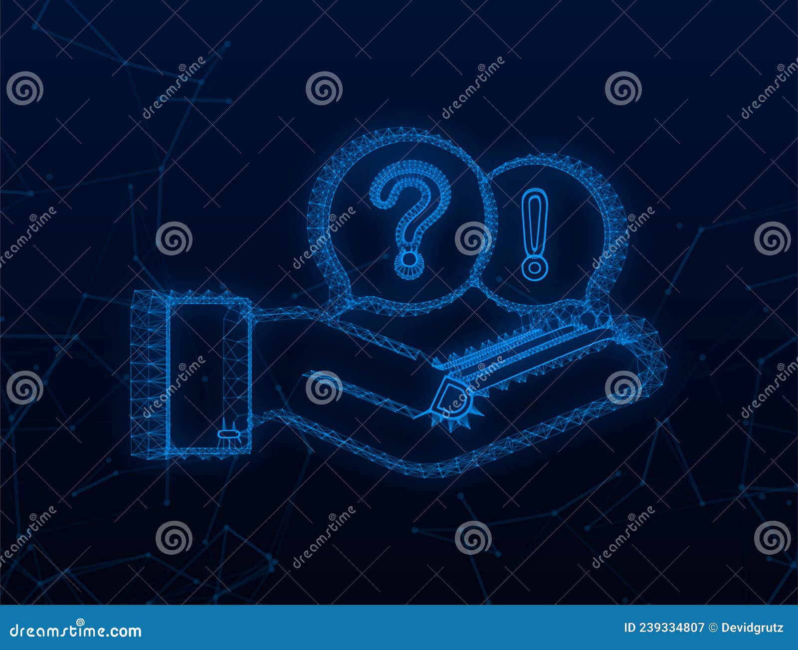 Plexus Question and Answer Bubble Chat Hanging Over Hands on Green ...