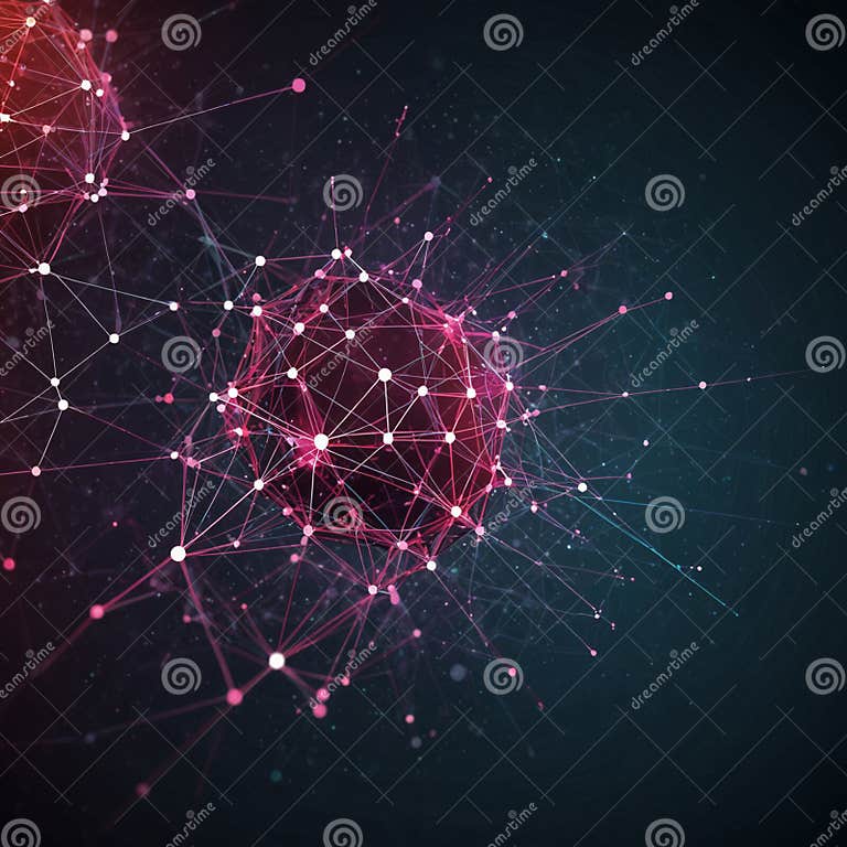 Plexus Style Background for Science and Technology Presentation Stock ...