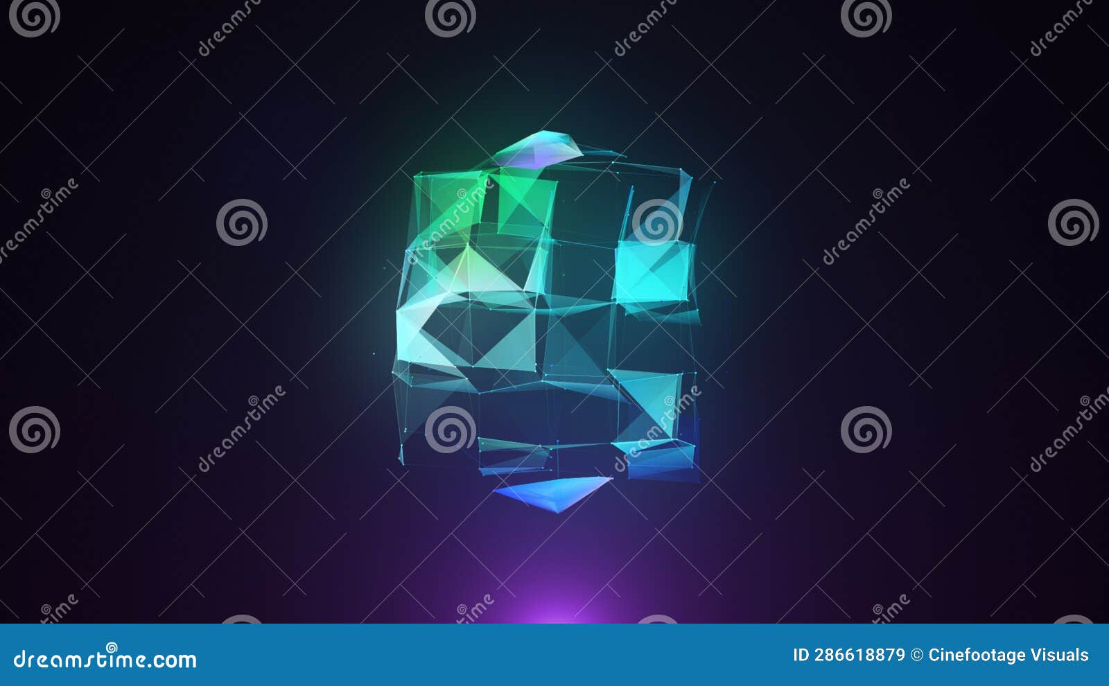 Plexus with Triangular Edges of a Translucent Cube Stock Illustration ...