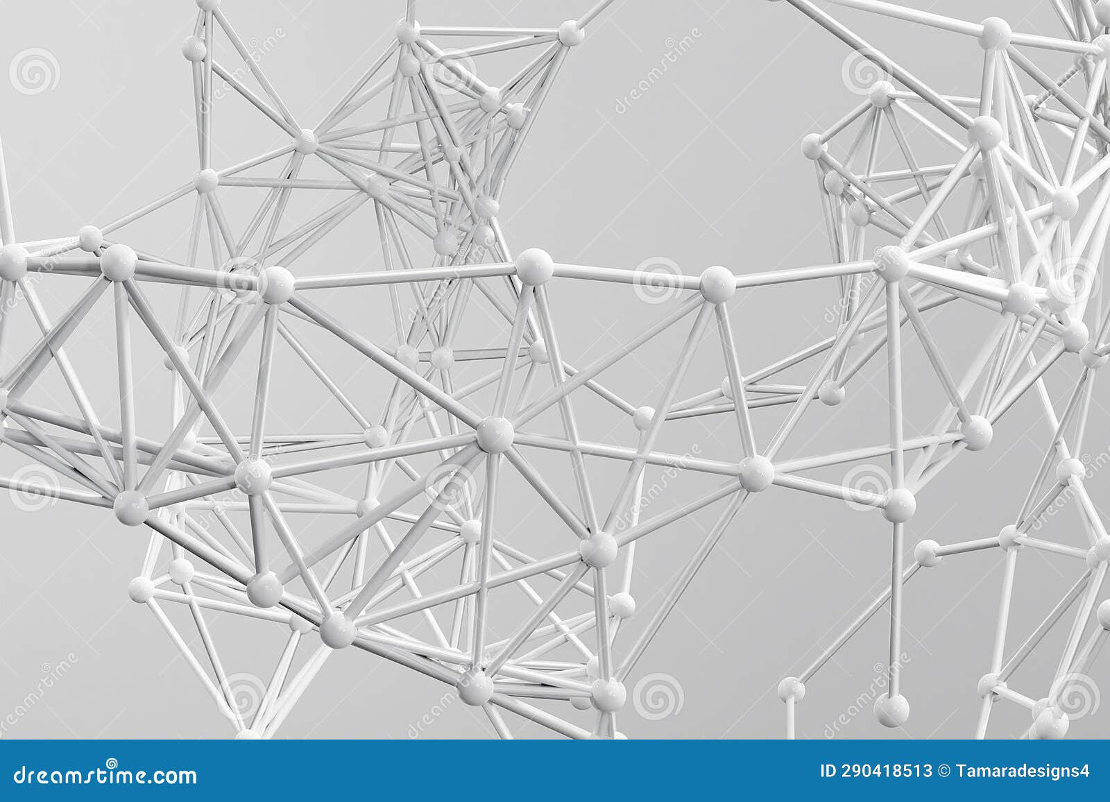 Plexus Wired Structure White Abstract Background Stock Image - Image of ...