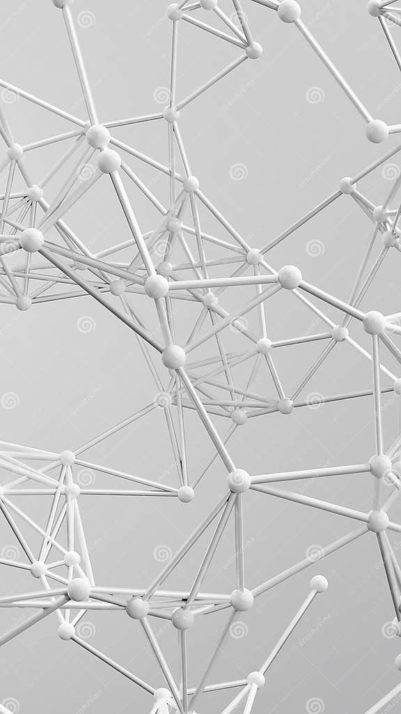 Plexus Wired Structure White Abstract Background Stock Illustration ...