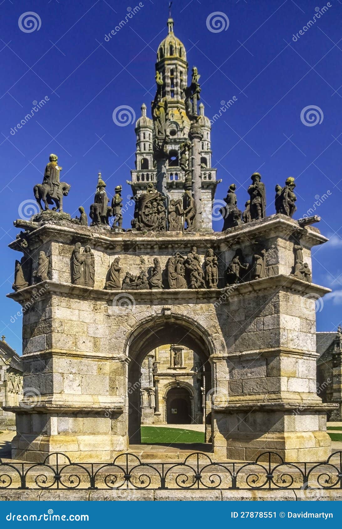 Pleyben stock image. Image of summer, religion, church - 27878551